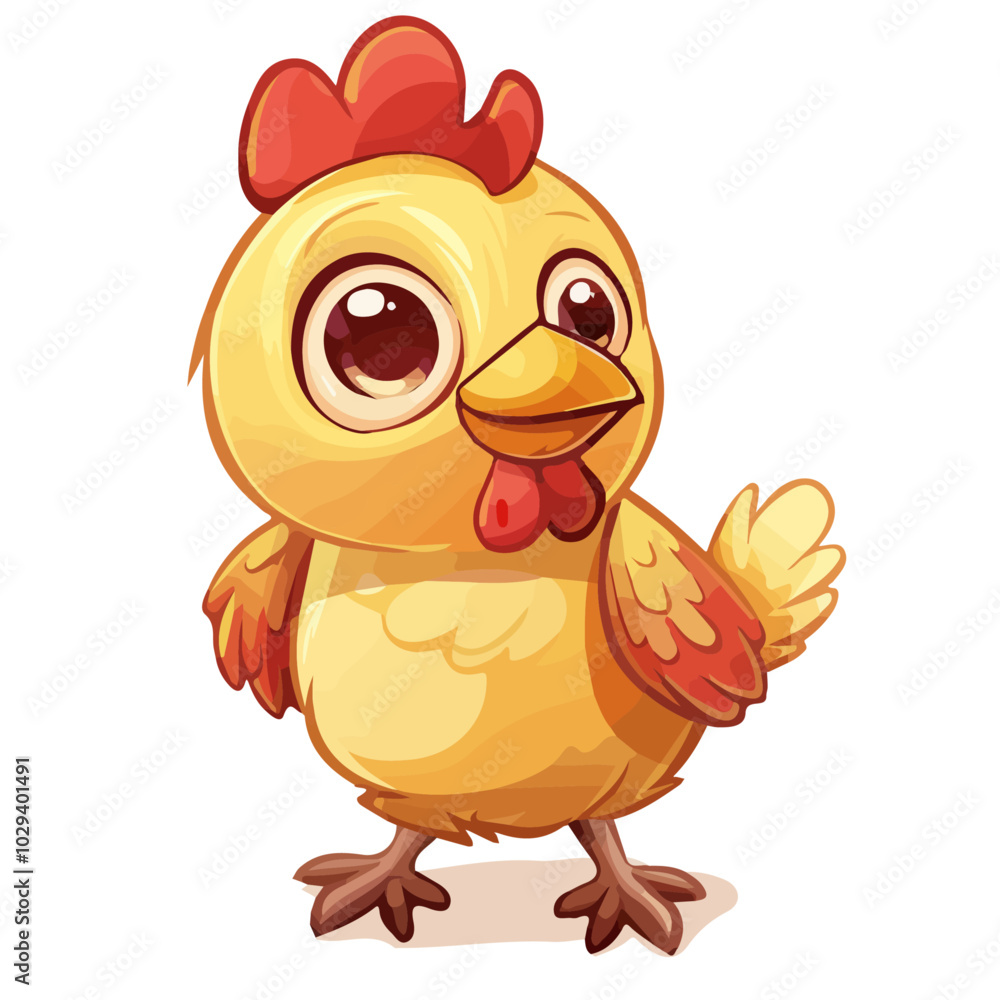 Vector Image of Chicken, isolated on a white background, Chicken vector ...