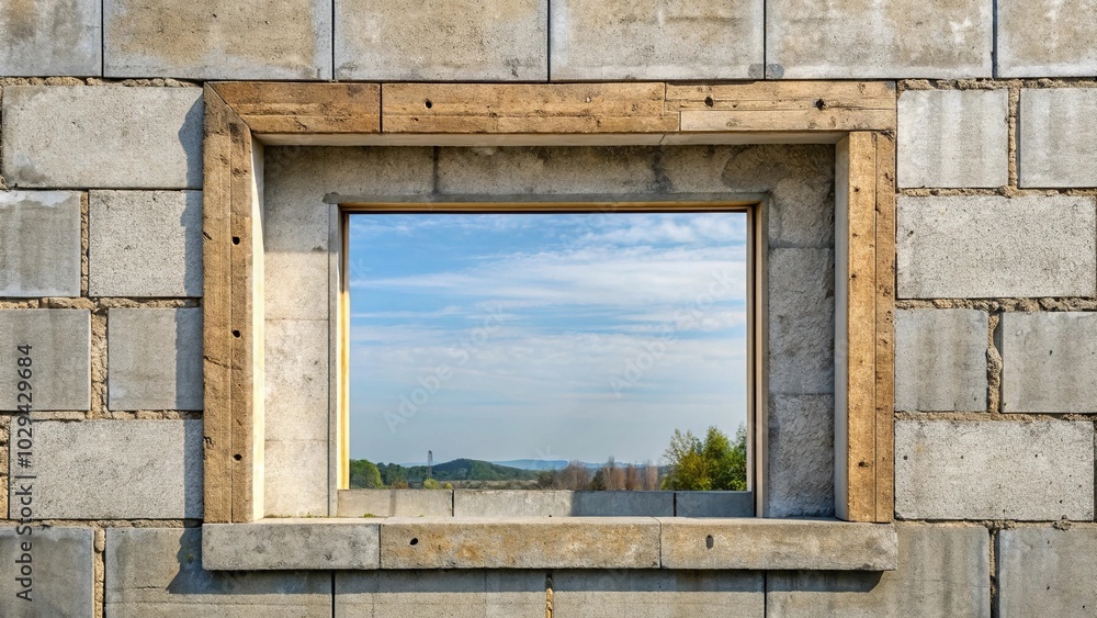 Reinforced concrete lintel for window and door openings Stock ...