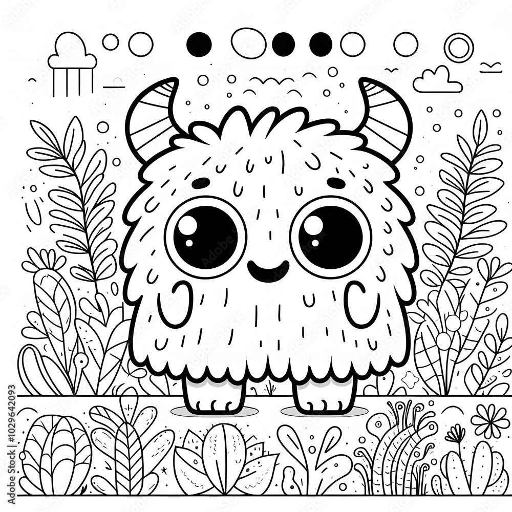Dibujo Monstruo para colorear Stock Illustration | Adobe Stock Dibujo Monstruo para colorear Stock Illustration | Adobe Stock