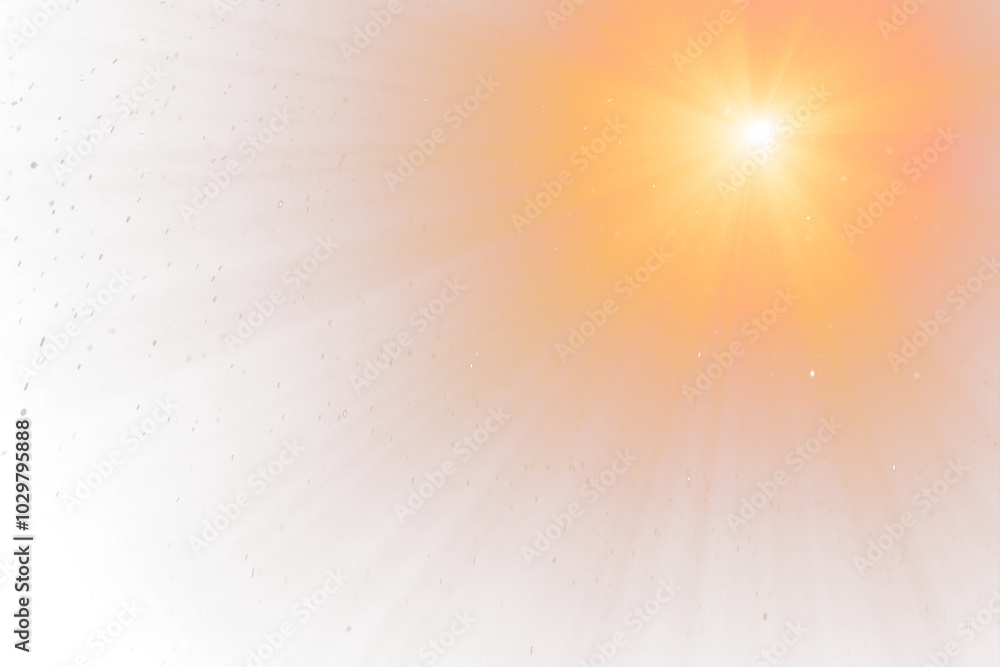 Flare Sun on transparent background,Radiant Golden Flares with ...