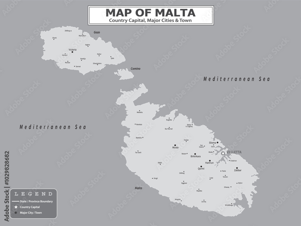 European Country Geography Political map. Political map of country with ...