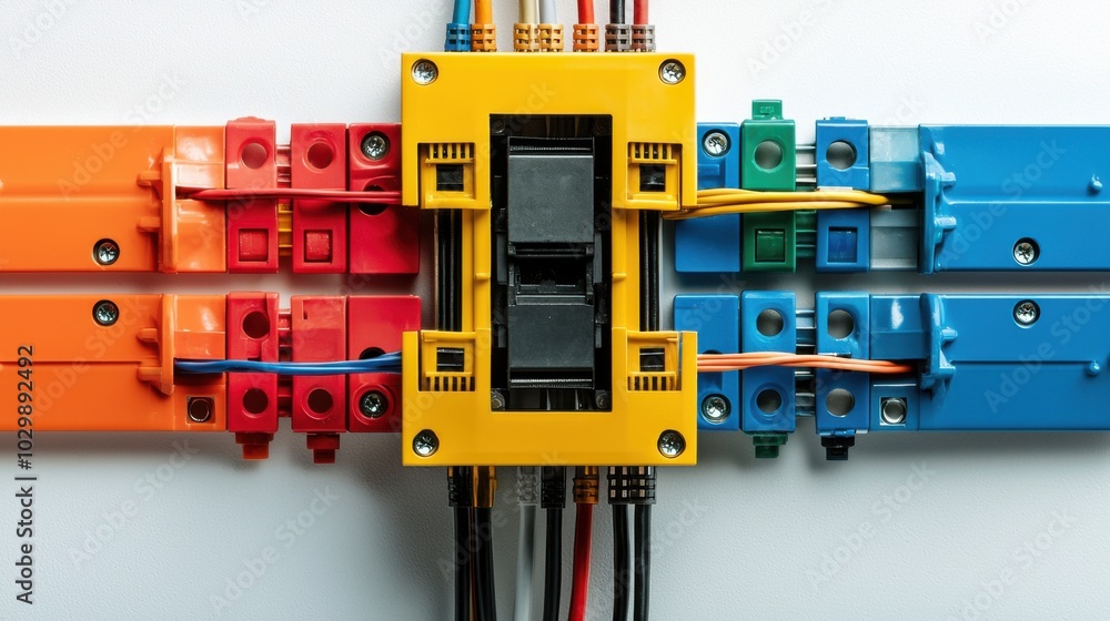 Detailed Installation of Residential Junction Box with Colorful ...