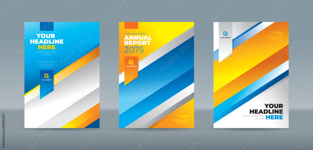 Diagonal prism of cyan, yellow, and white colors on a white background ...