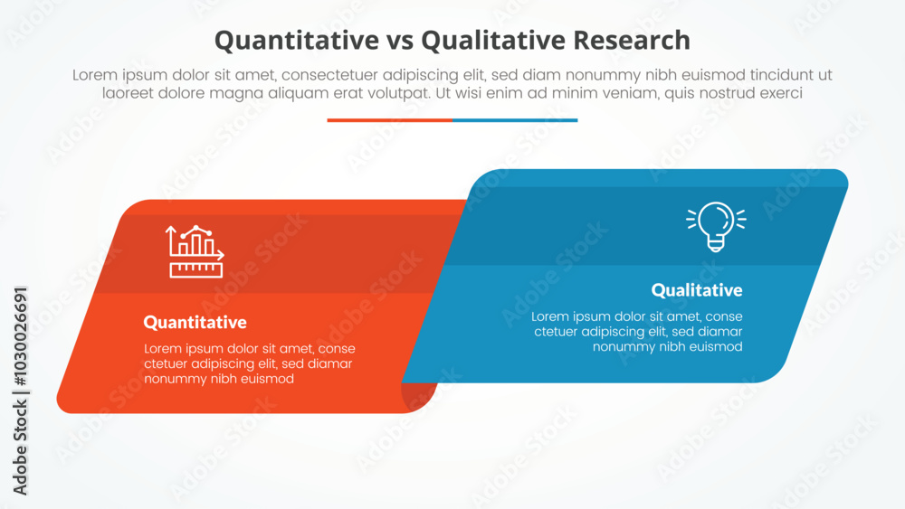 quantitative vs qualitative research data comparison opposite ...