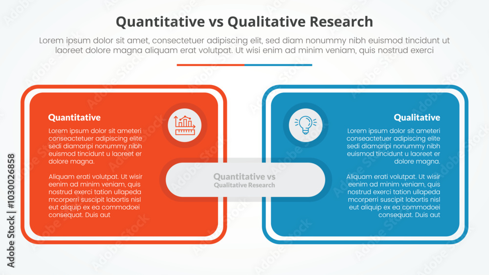 quantitative vs qualitative research data comparison opposite ...