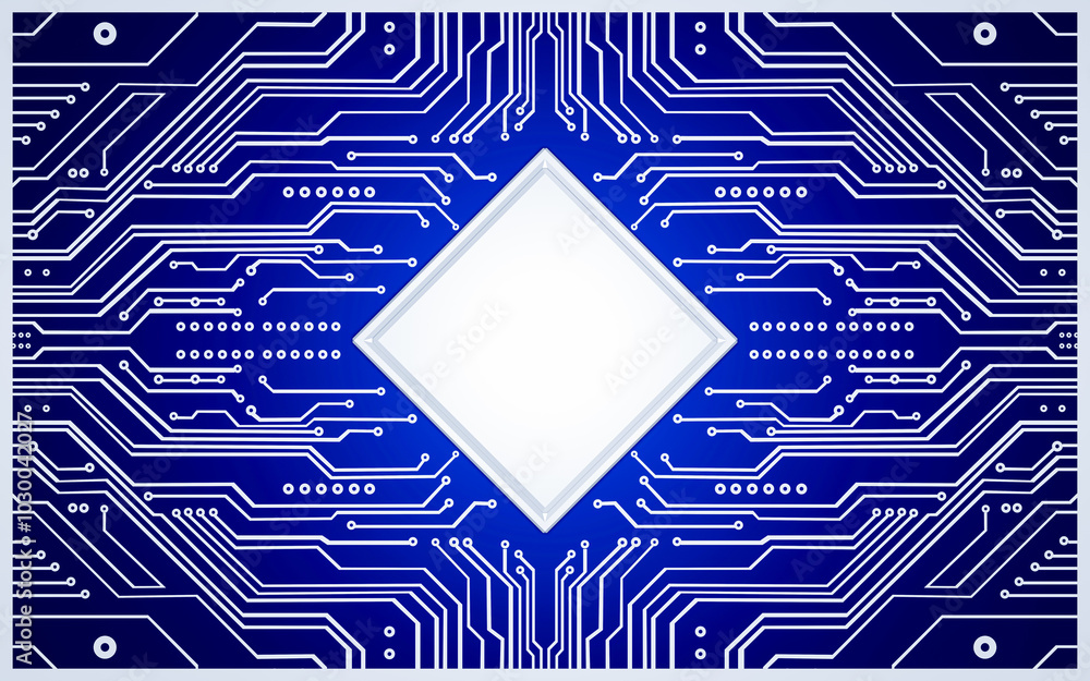Electronic circuit pattern. Printed circuit board or PCB pattern. Trace ...