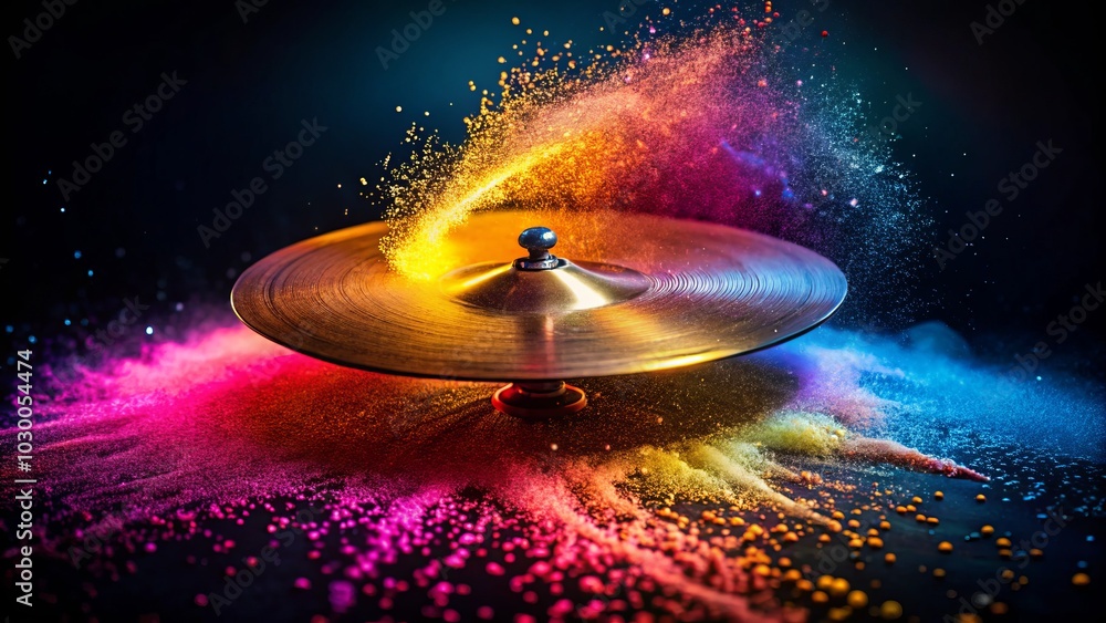 Captivating Tilt-Shift Photography of Cymbal Hit with Vibrant Color ...