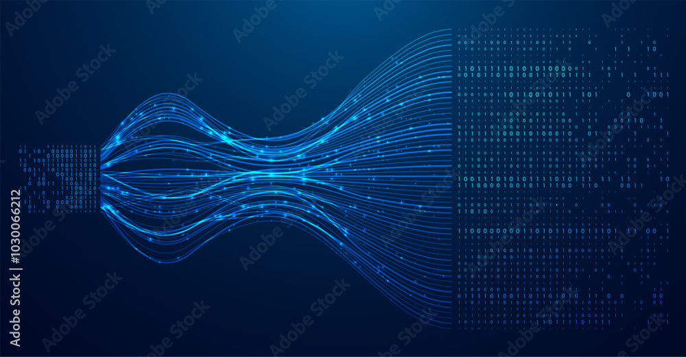 Abstract Infographics Visualization Big Data Code Representation Futuristic Network Or