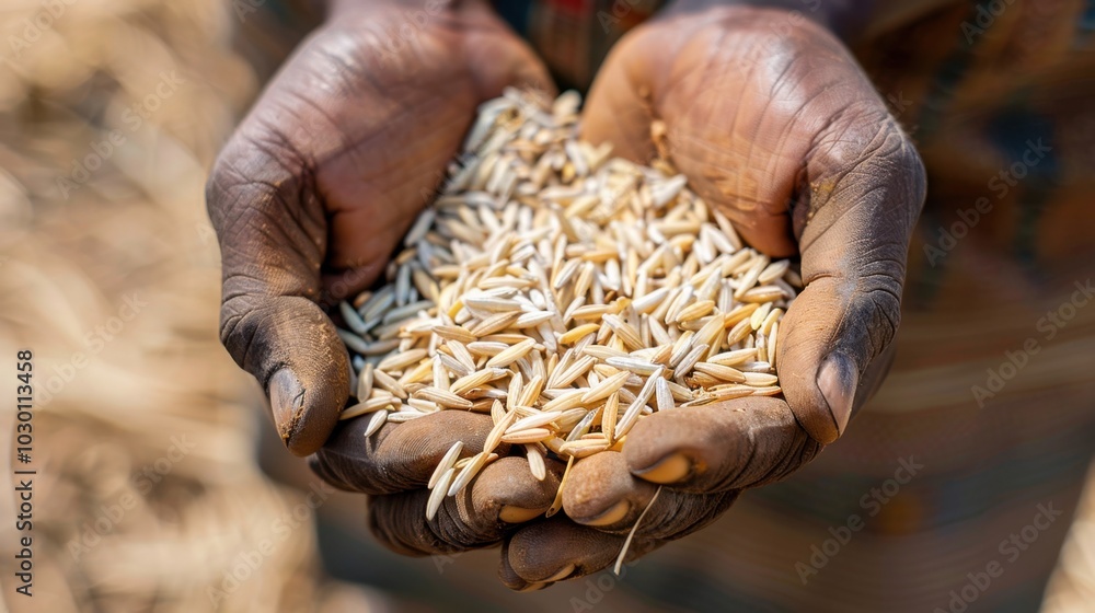 Stock-Foto „Rice Husk: A byproduct of rice production, rice husks can ...