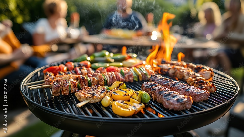 Grill and barbecue parties at home. Cook beef, chicken, seafood and ...