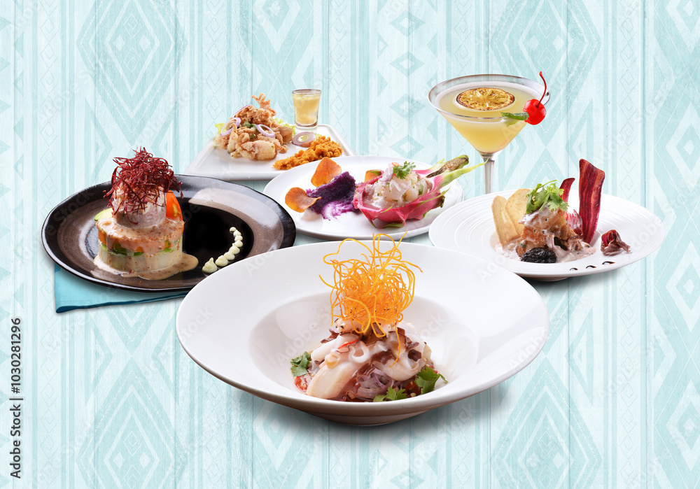 delicious grilled fresh chicken chop beef steak fish fillet seafood ...