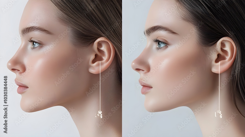 Side-by-side nose transformations in an infographic, illustrating the ...