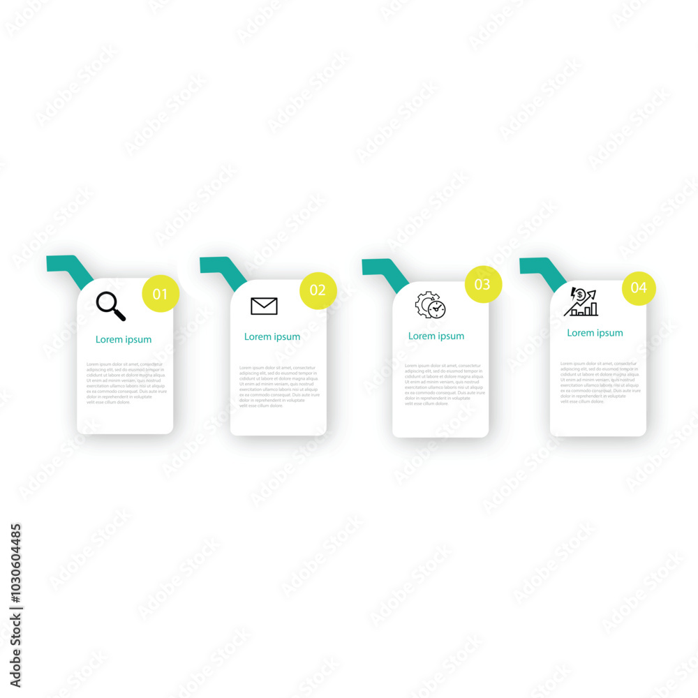 Timeline Creator infographic template. 4 Step timeline journey ...