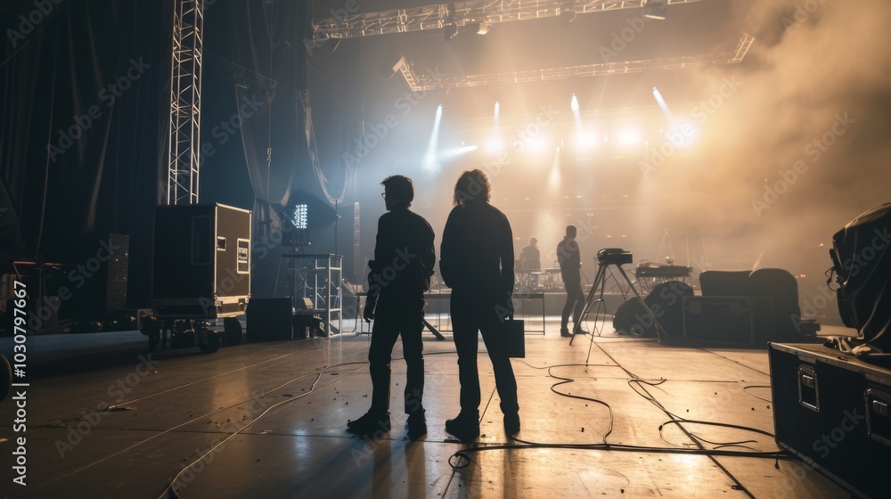 Behind the Scenes: Concert Stage Setup and Preparation Stock Photo ...