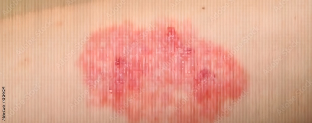Ilustración de Stock Dermatitis skin rash appears as an itchy red patch ...