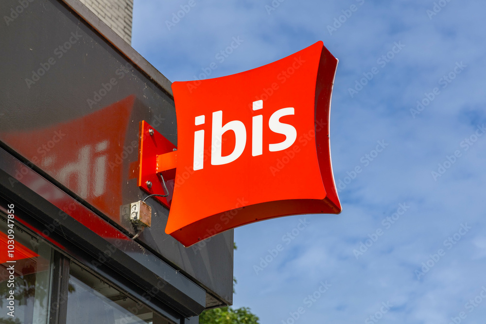 IBIS hotel logo sign Utrecht. A French economy hotels brand operating ...