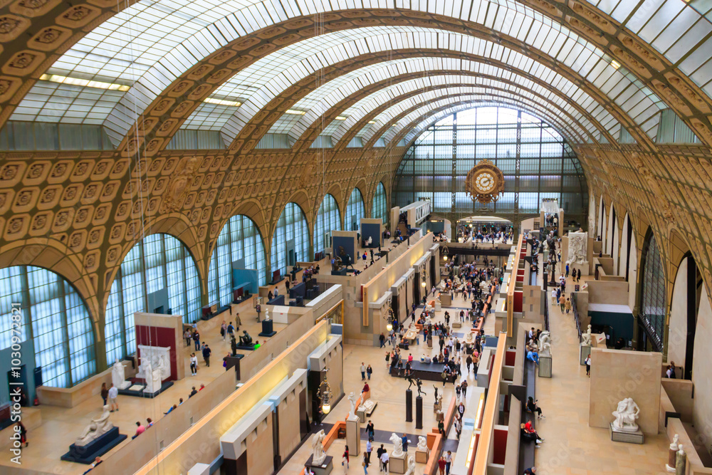 Stock-Foto „Inside Musee d'Orsay in Paris, France. Located in the ...