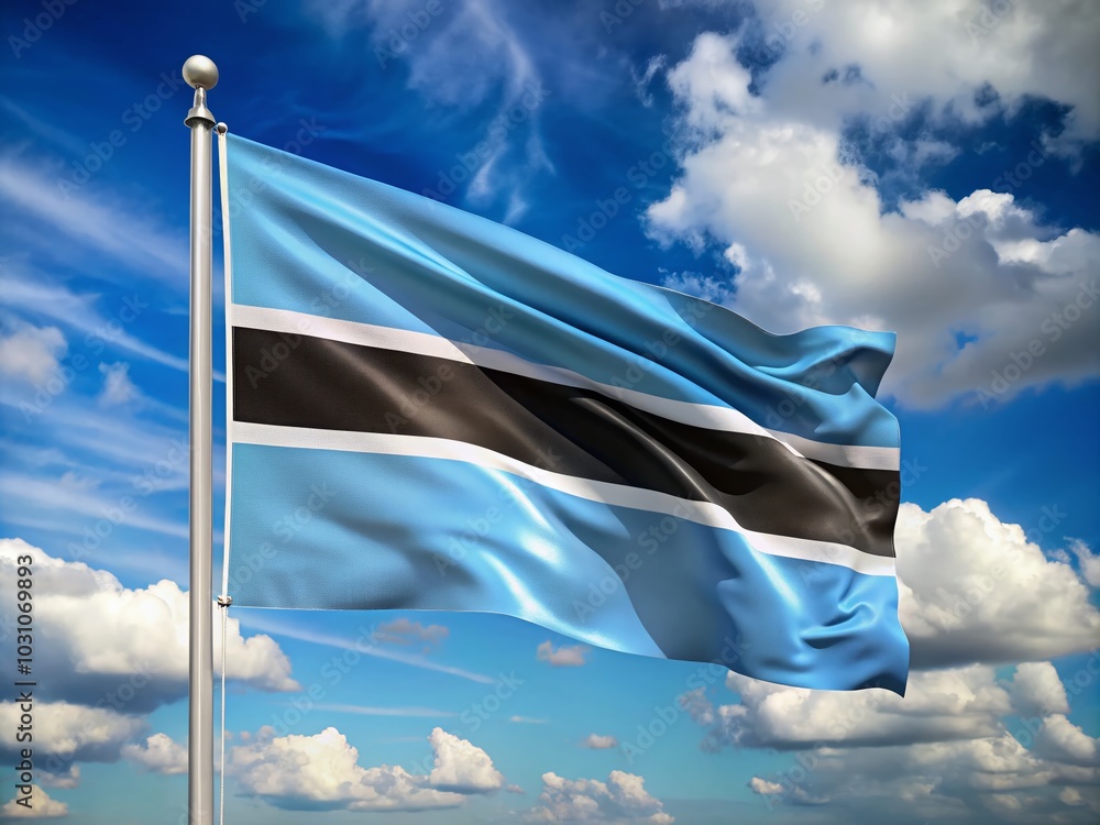 Ilustración de Stock Understanding the Symbolism of the Botswana Flag ...