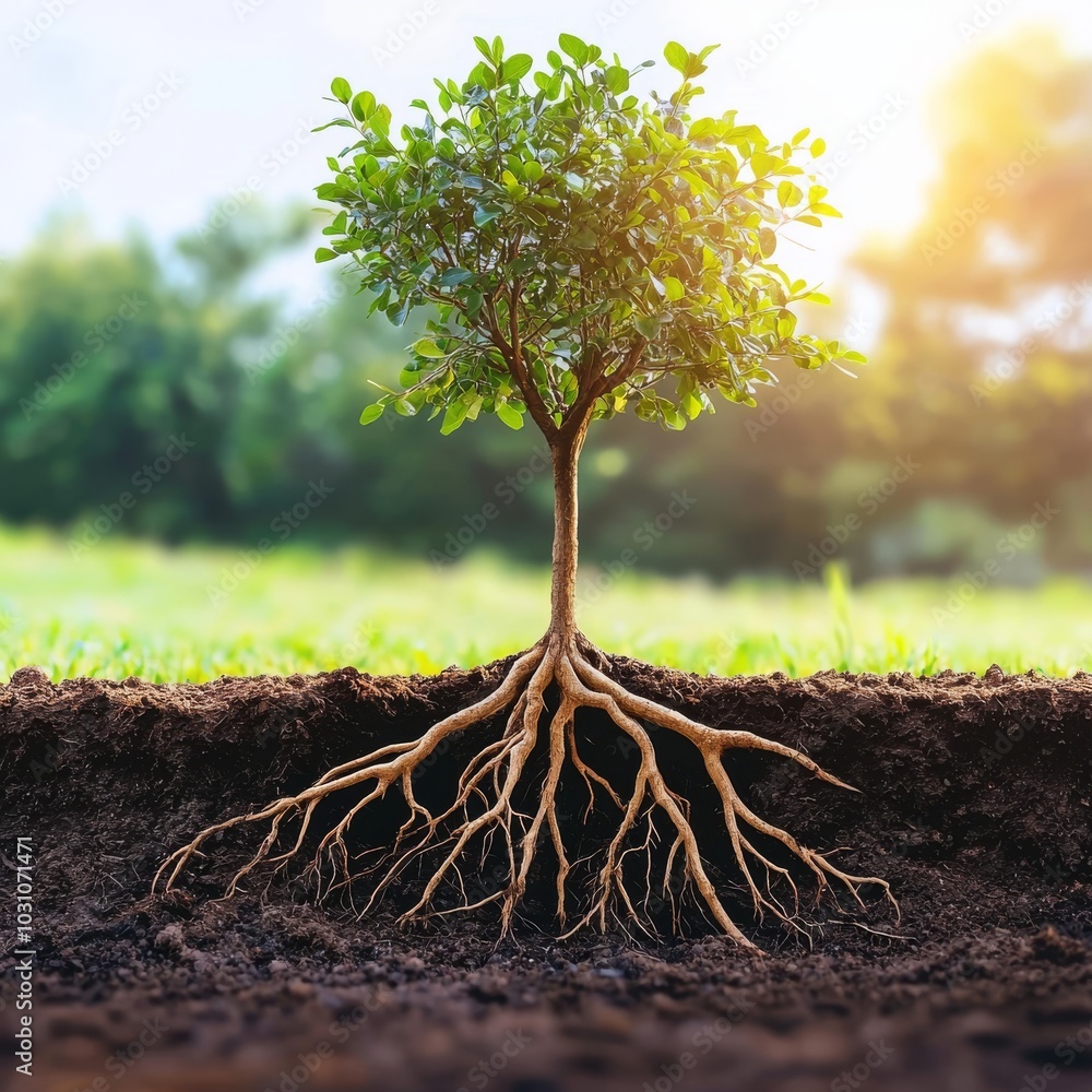 This image was taken by an AI system to show a large tree with a strong ...