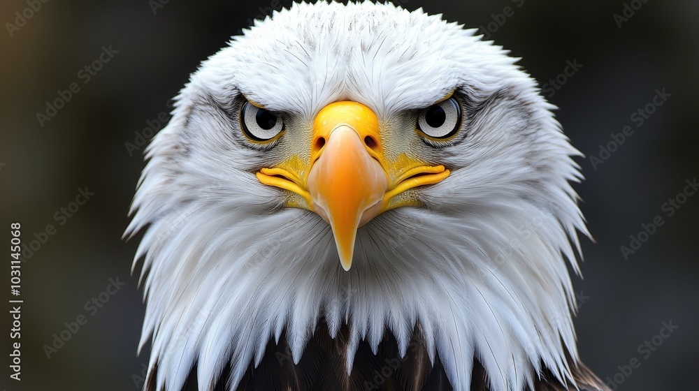 Majestic Bald Eagle Clipart Set of 4 in Simple Colors on White ...