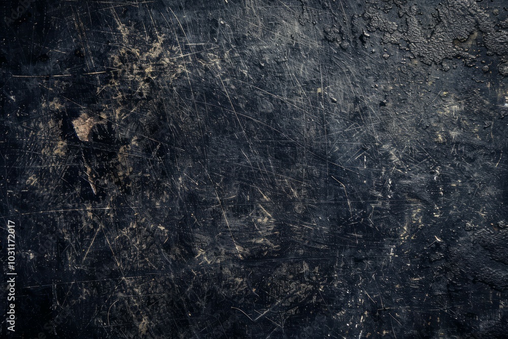 Photo of Black scratched old metal or plaster surface. Background ...