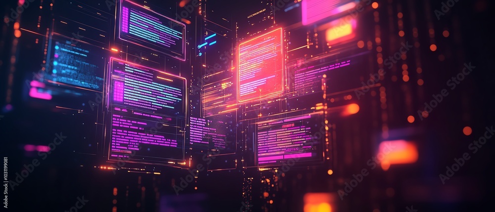 Dynamic image of a holographic document management system with floating ...