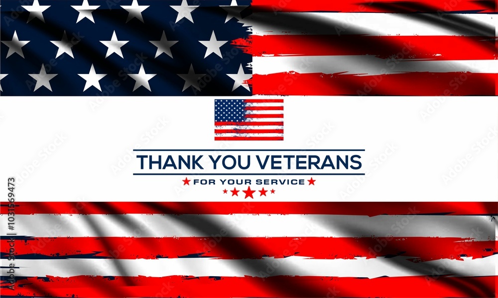 thank you veterans for your service , veterans day , vektor background ...