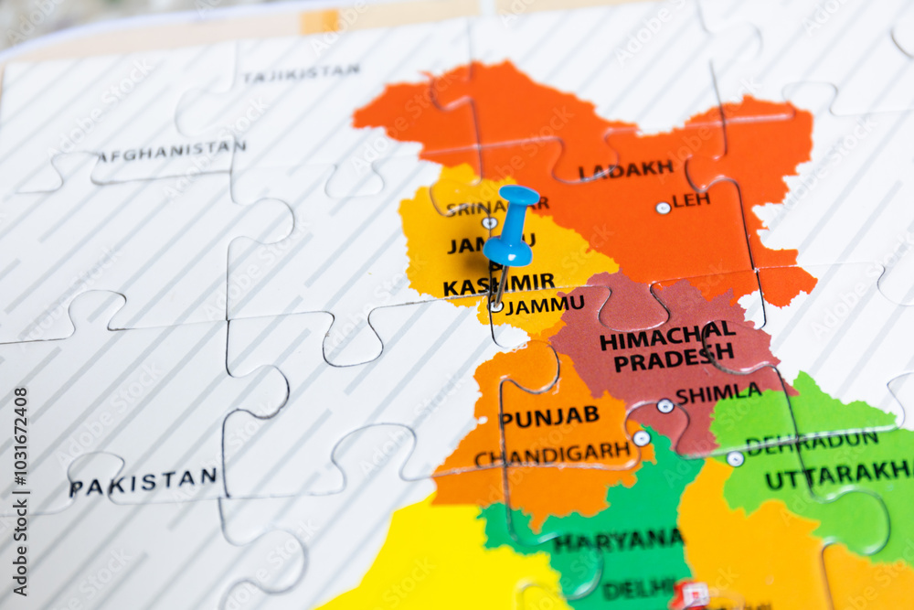 Political map of India Stock Photo | Adobe Stock