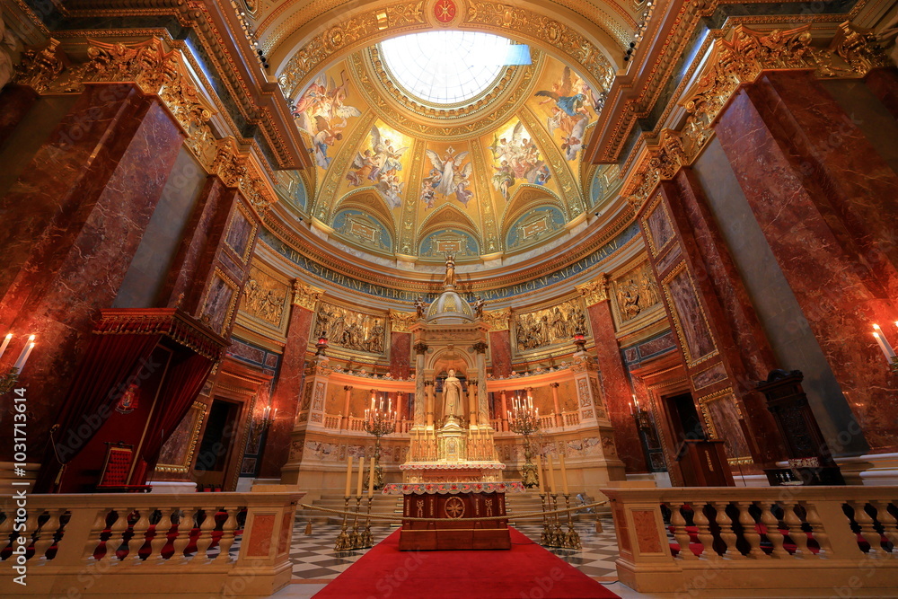 St. Stephen's Basilica, a Roman Catholic place of worship, at Szent ...