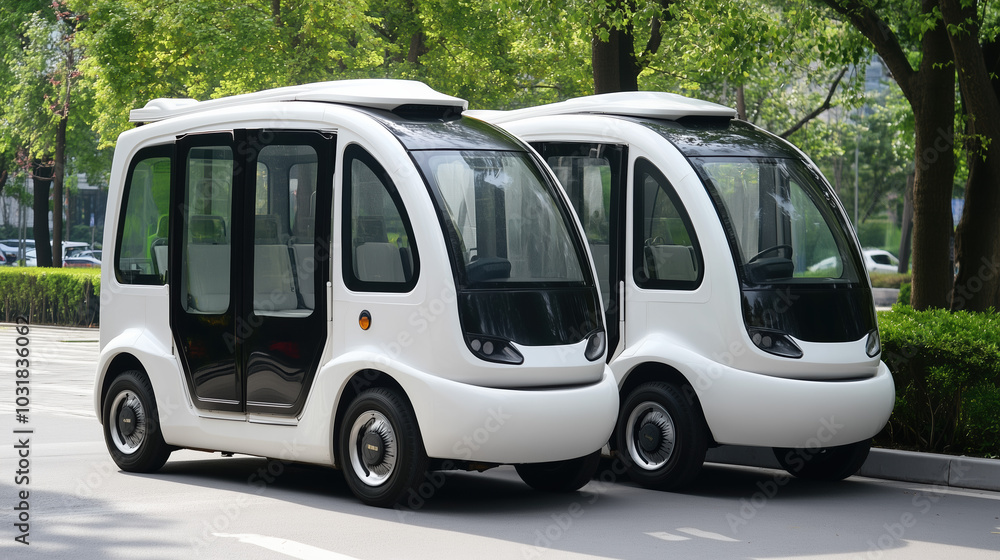 Modern Double Configuration of a New Energy Vehicle in a Simple Style ...