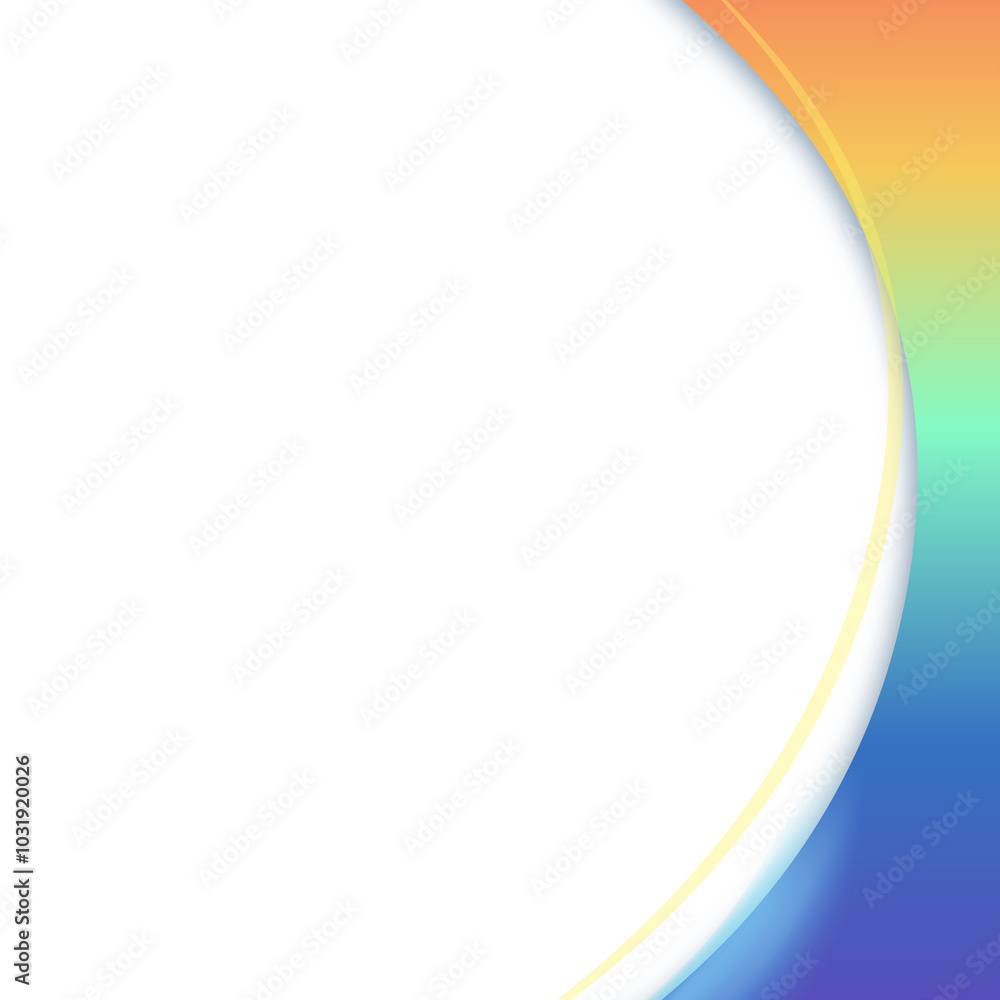Rainbow curve frame template design element Stock Illustration | Adobe ...
