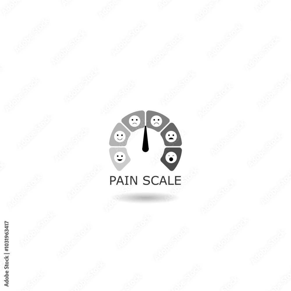 Pain scale icon with shadow Stock Vector | Adobe Stock