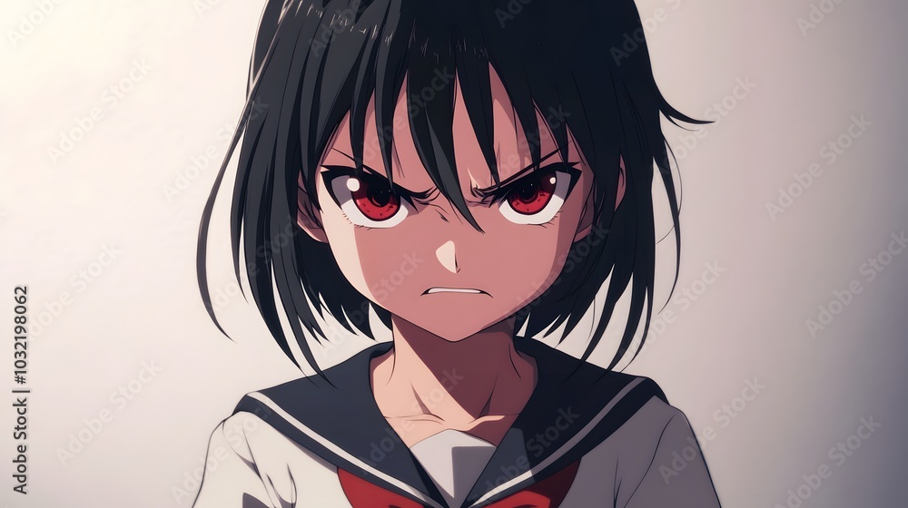 Angry cartoon girl, girl angry expression，Anime girl who tries to get ...