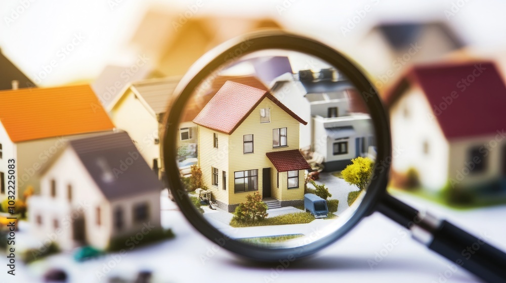 House under magnifying glass, small homes, miniature houses, real ...