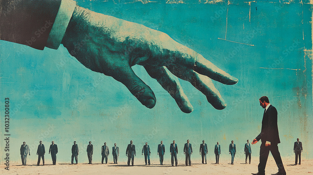 Hand of a toxic manipulator controls his victims, social zombies ...