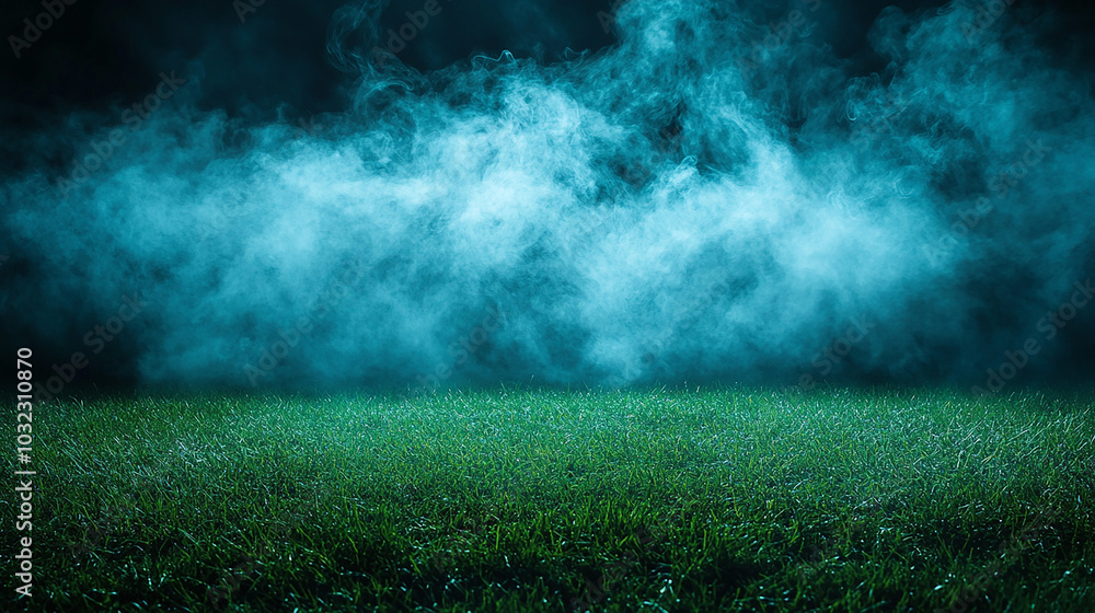 Smoke green background dark ground light smell toxic black bad fog ...