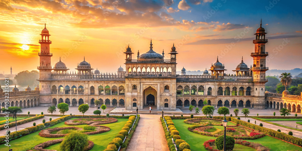 Bara Imambara, Lucknow: The imposing Bara Imambara in Lucknow, with its ...