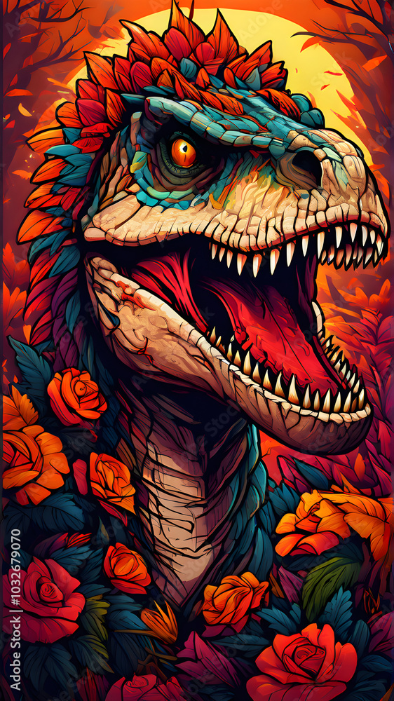 Tyrannosaurus rex T-rex dinosaur head Prehistoric Extinct Wildlife ...