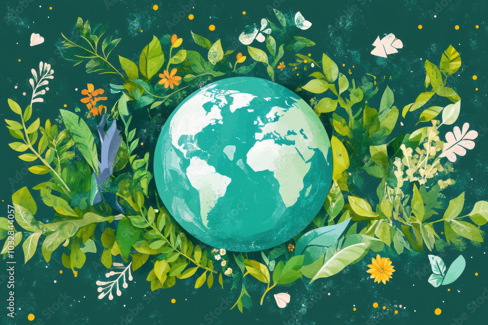 promote sustainable living with a circular economy banner featuring ...