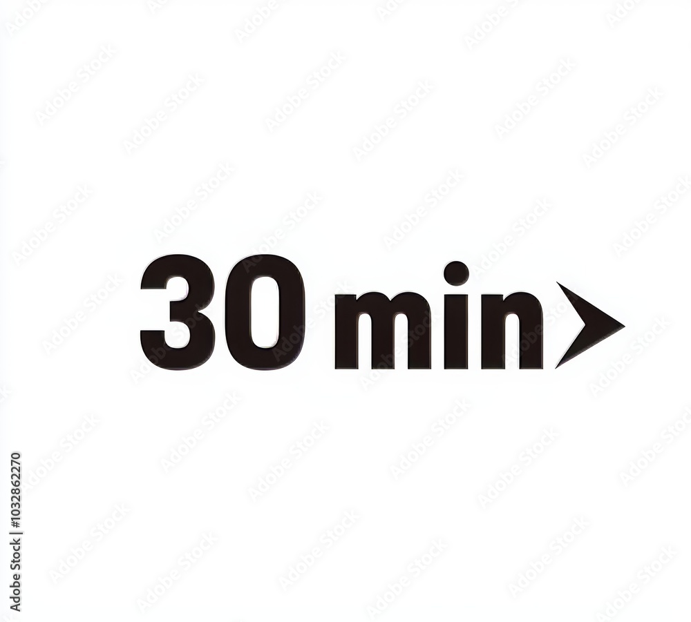 Countdown sign. 30 minute countdown timer. Stopwatch symbol in png ...