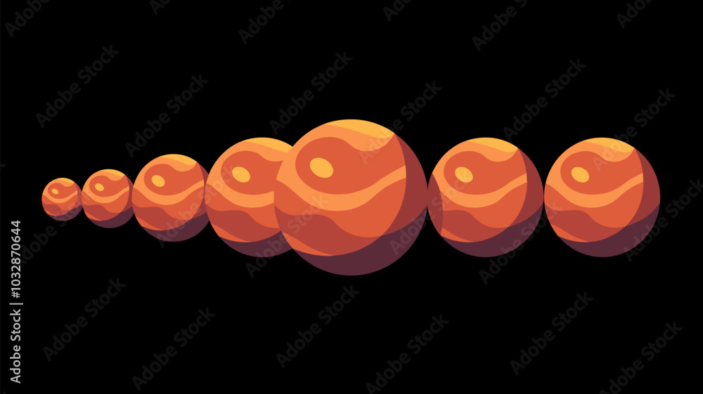 Animation set of alien planet rotation. Abstract sphere turnaround ...