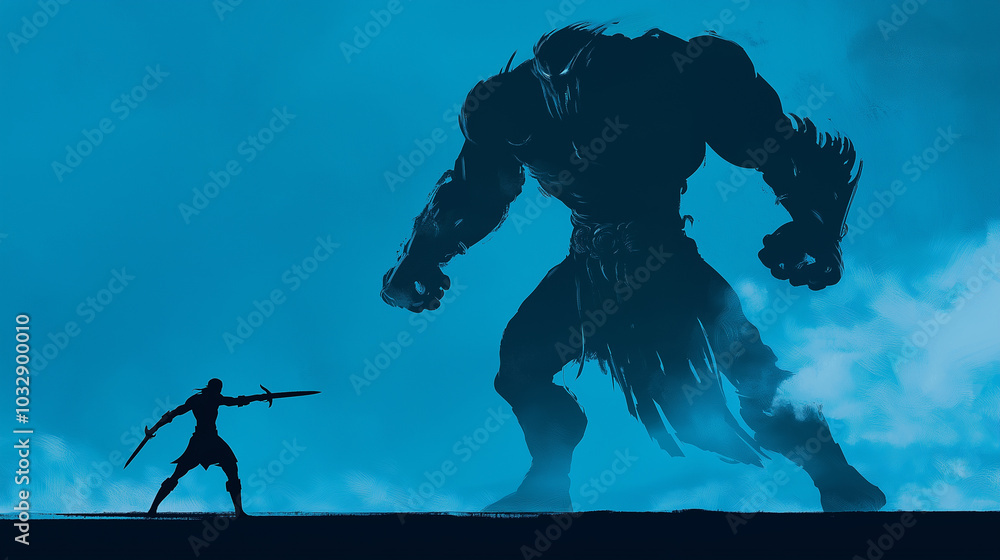 David and Goliath depicts the courageous shepherd who faced giant ...