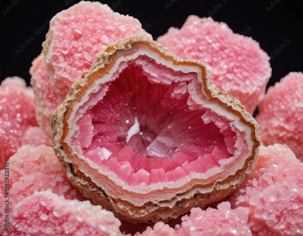 Embrace the beauty of rhodochrosite! This stunning pink gemstone ...