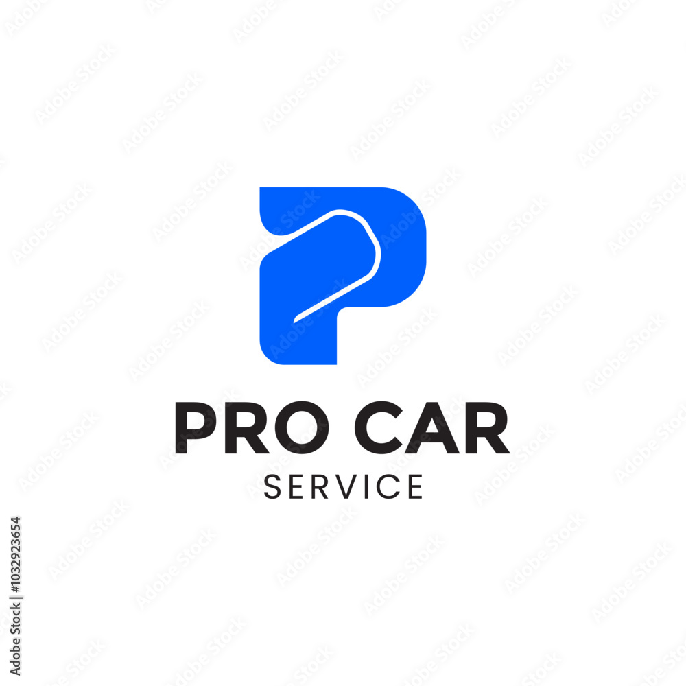 Letter P with car vector logo design. Fonts for automotive, vechile ...