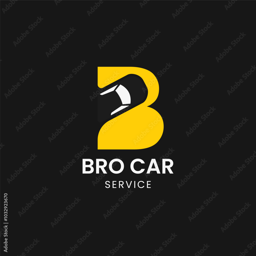 Letter B with car vector logo design. Fonts for automotive, vechile ...