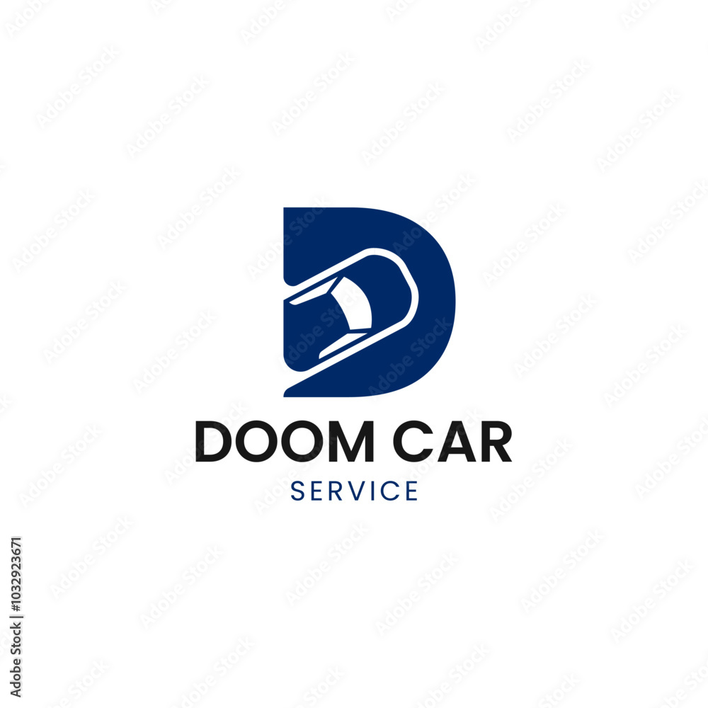 Letter D with car vector logo design. Fonts for automotive, vechile ...