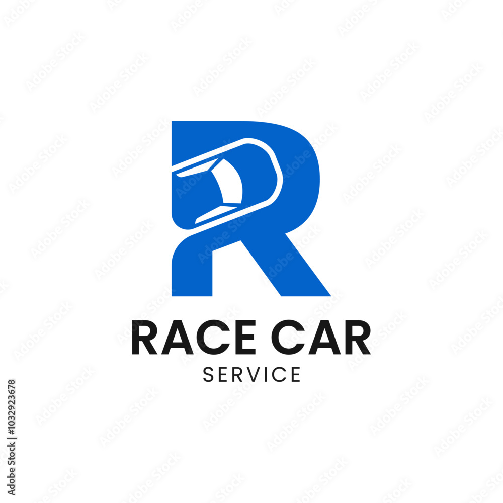 Vector de Stock Letter R with car vector logo design. Fonts for ...