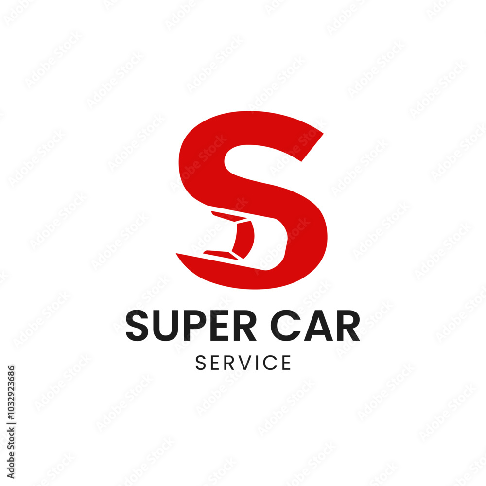 Vector de Stock Letter S with car vector logo design. Fonts for ...