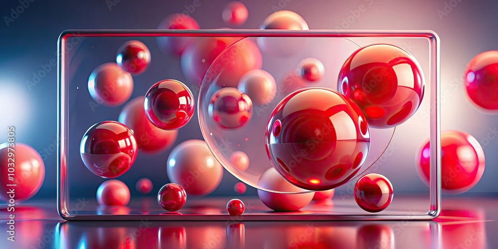 Glassmorphism Landing Page Design with Blurry Red Spheres - Modern UI ...