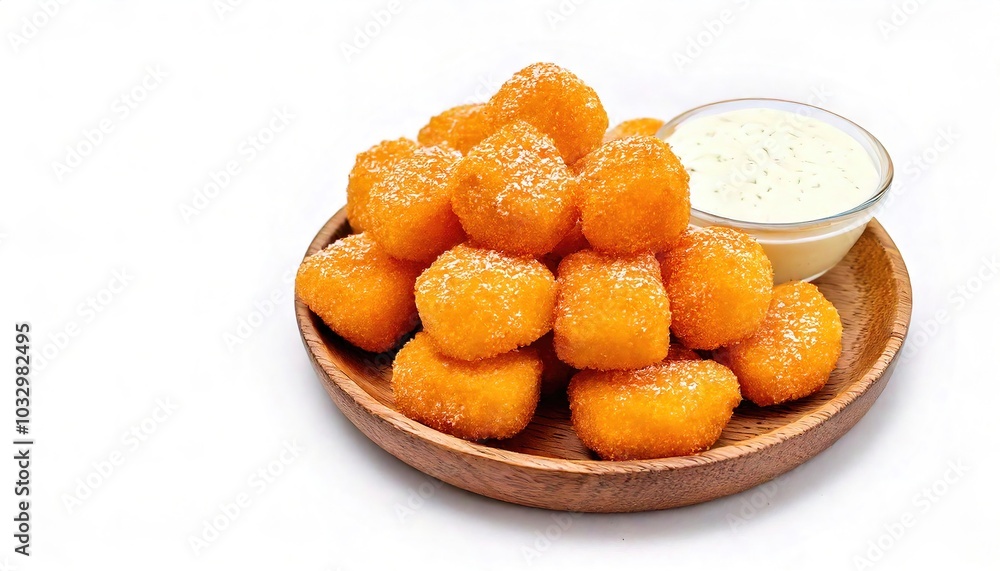 Deep fried sweet creamed corn nuggets are a crispy small, bite sized ...